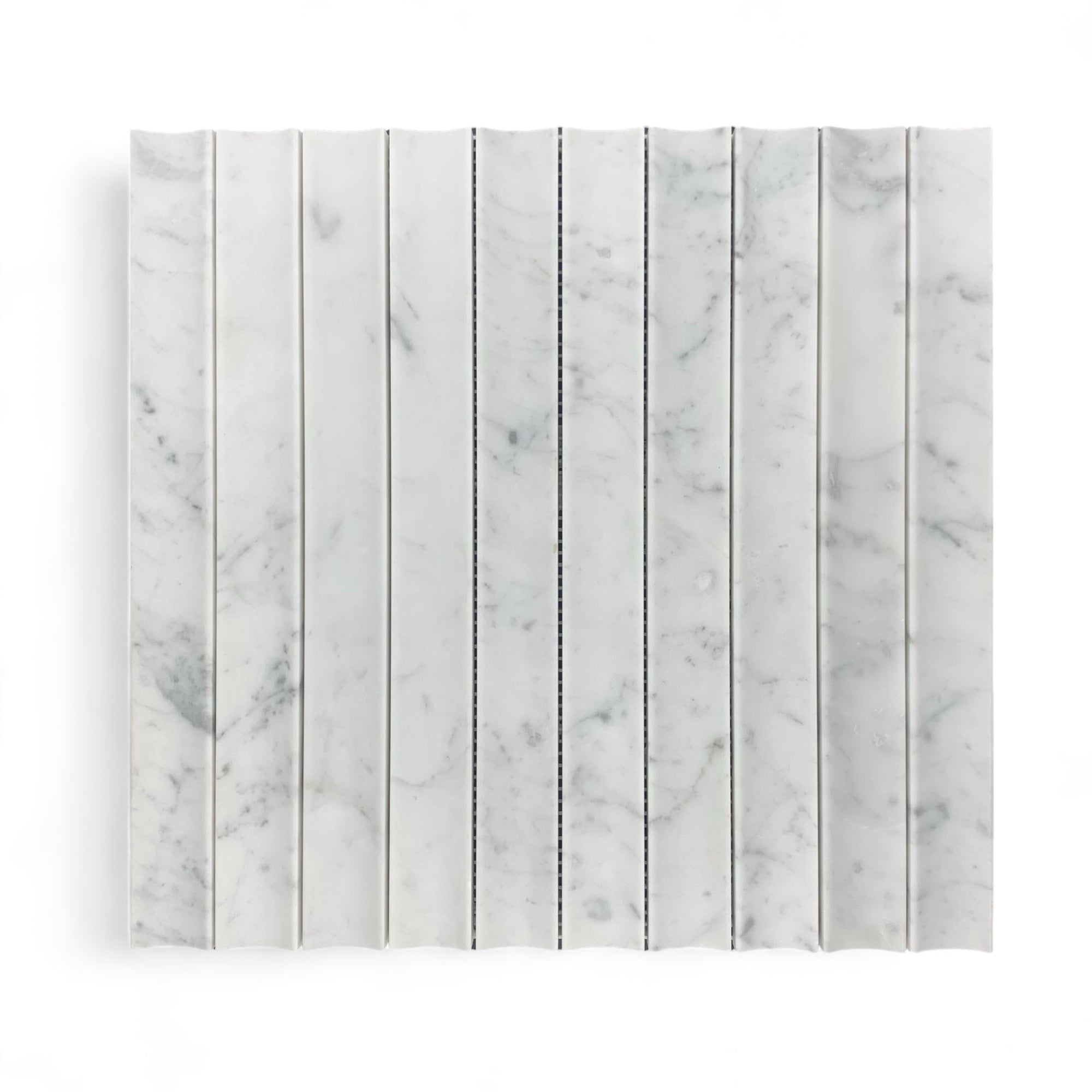 Concave Carrara Marble Kit Kat Mosaic Tile – Evo Tile & Stone