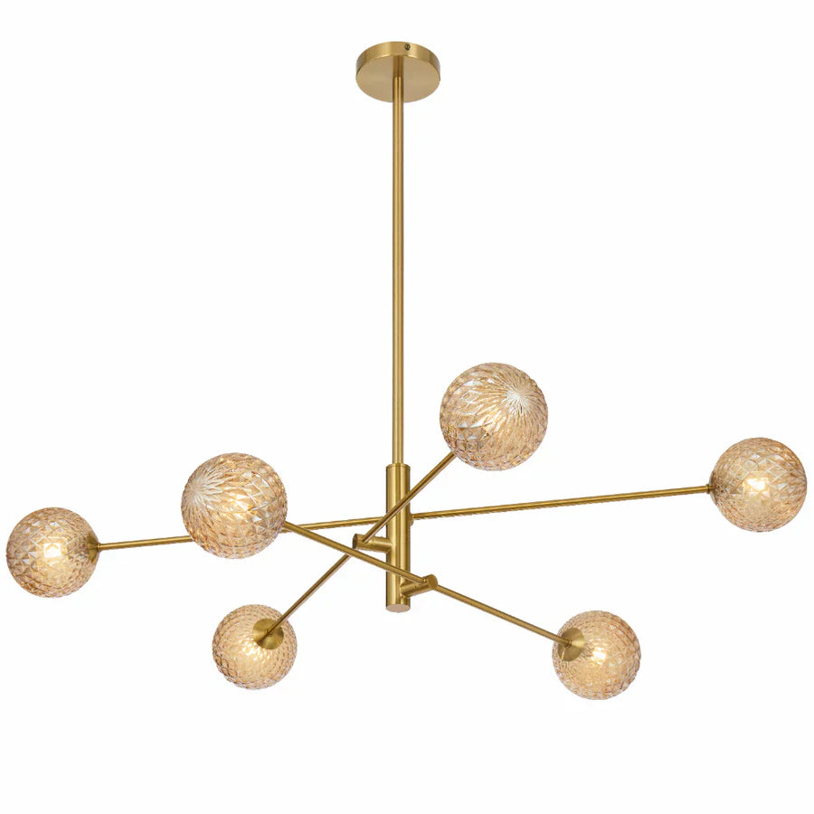 Gaston 6 Light Pendant Antique Gold – Evo Tile & Stone